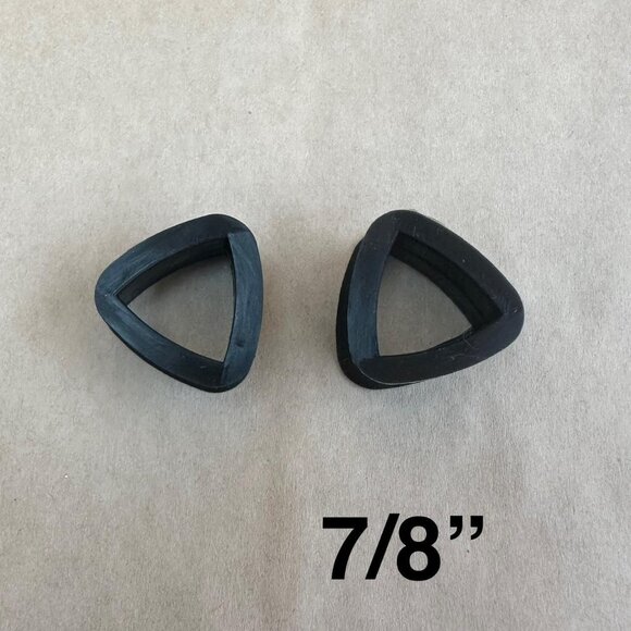 Jewelry | Pair 78 Black Triangle Shaped Silicone Tunnels Plugs Gauges ...